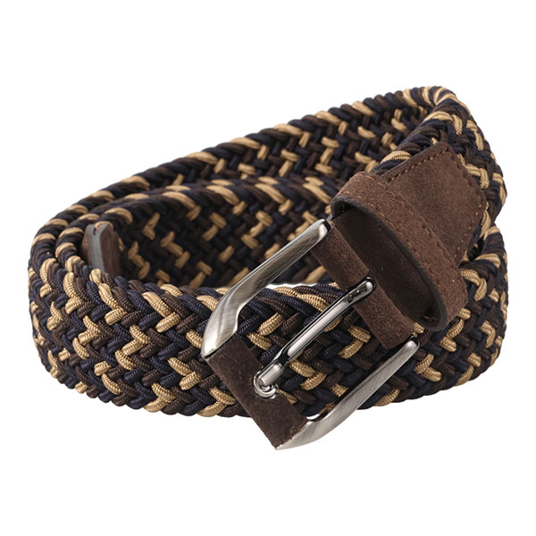 メンズ メッシュ ストレッチベルト イタリア BELTS社製 ブラウン系マルチカラー サイズ100cm 24168 002 ベルツ