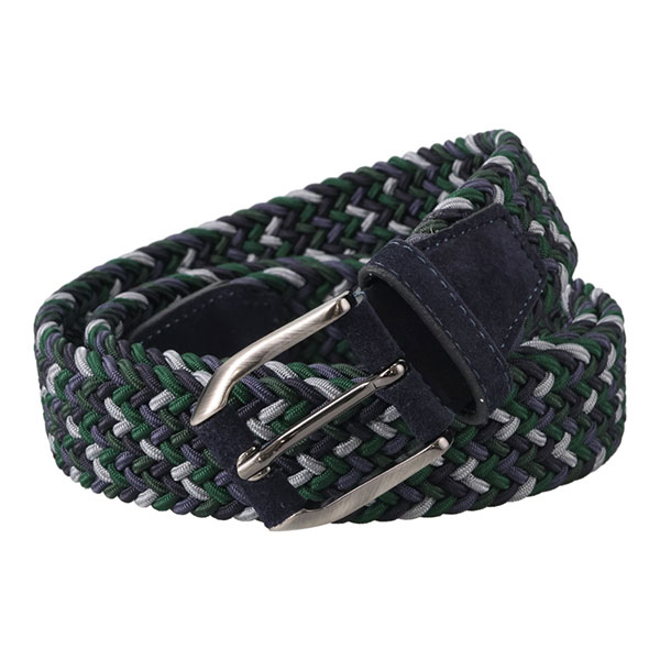 メンズ メッシュ ストレッチベルト イタリア BELTS社製 グリーン系マルチカラー サイズ100cm 24168 017 ベルツ