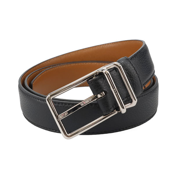ダンヒル ベルト DUNHILL 23R4T25HG ブラック シルバーバックル サイズ95cm