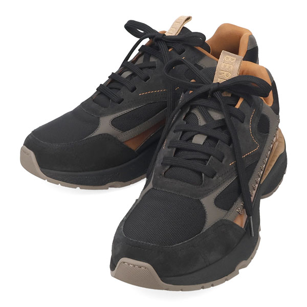 ベルルッティ シューズ メンズ BERLUTI スカイランニング レザー＆ナイロン スニーカー 297591 メテオライトブラウン サイズ8.0