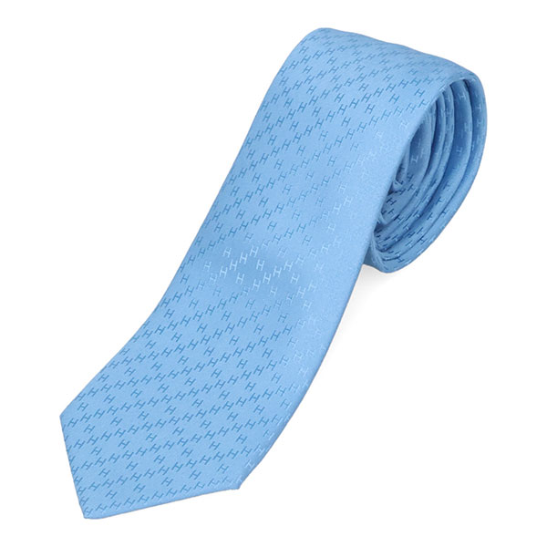 エルメス ネクタイ HERMES H織りタイ 7cm ニューH 036233T ブルーラック
