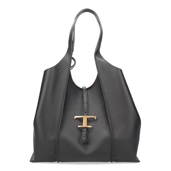 トッズ バッグ レディース TODS Tタイムレス レザーショッピングバッグ ミディアム XBWTSBA0300 Q8E B999 ブラック