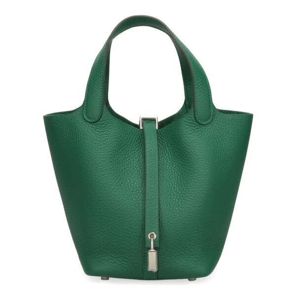エルメス ピコタン PM 18cm HERMES トリヨンクレマンス ヴェールモワイヤン シルバー金具 056289 K刻印