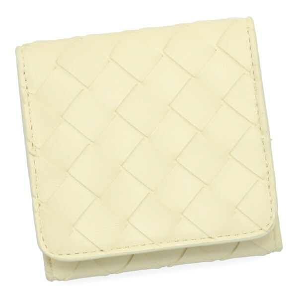 ボッテガヴェネタ 財布 レディース BOTTEGA VENETA イントレチャート コンパクト三つ折りウォレット 741731 VCPP2 7406 アイスクリーム