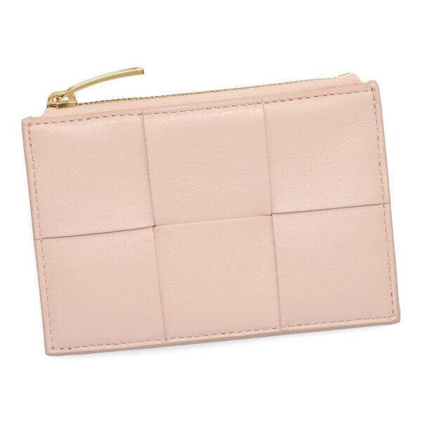 ボッテガヴェネタ カード ケース BOTTEGA VENETA カセット ファスナーカードケース 765460 VCQC4 6917 ピンクベージュ
