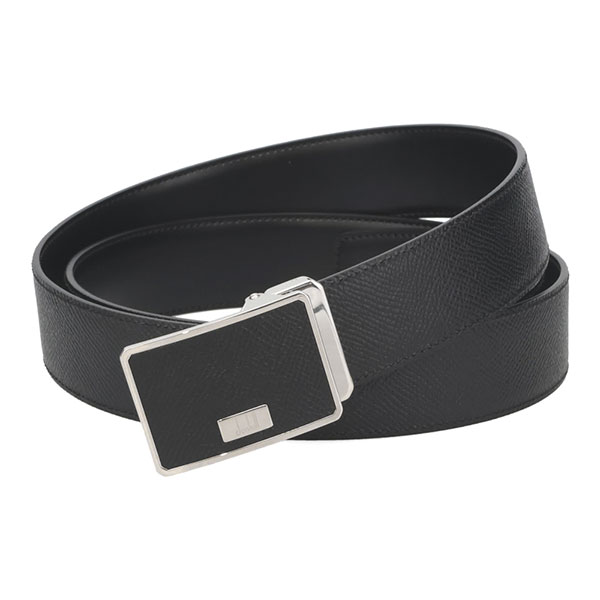 ダンヒル ベルト メンズ DUNHILL リバーシブル 26R4A76AM ブラック+シルバーバックル ブラック 型押しレザー+スムースレザー