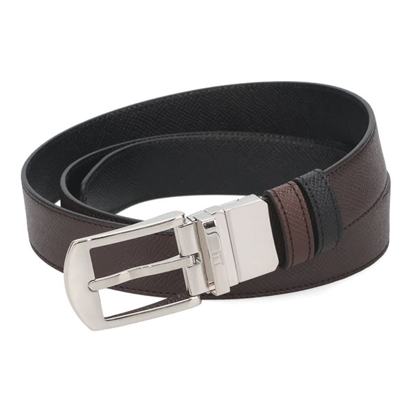 ダンヒル ベルト メンズ DUNHILL リバーシブル 26R4T04AA シルバーバックル ブラウン+ブラック
