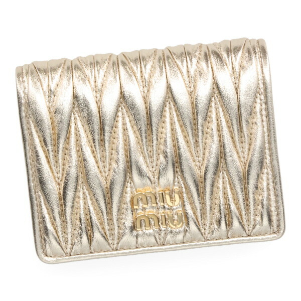 ミュウミュウ 財布 レディース MIUMIU マテラッセレザー折り財布 5MV204 AFPP F0049 ARANCIO オレンジ