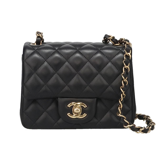 シャネル バッグ レディース CHANEL ミニ クラシック ハンドバッグ A35200 Y04059 94305 ブラック シャンパンゴールド金具