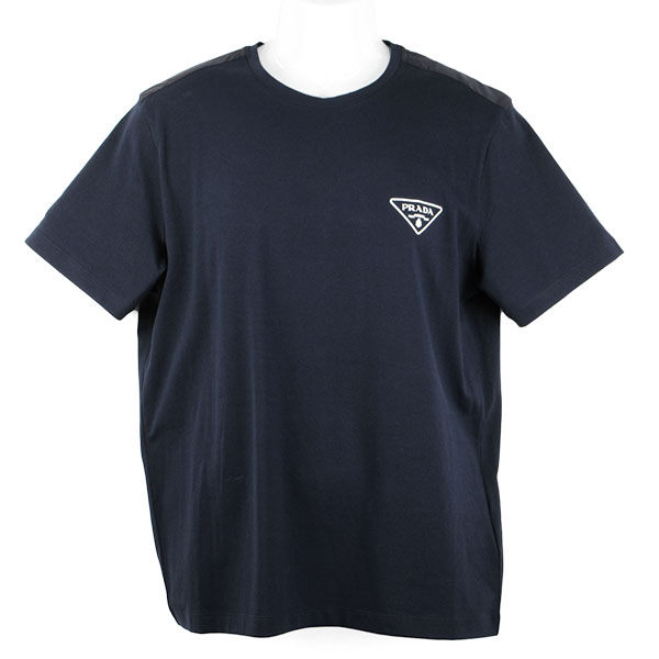 プラダ Tシャツ メンズ PRADA UJN880 RWM0 1U1R BLEU ブルー サイズXL