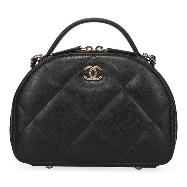 シャネル バッグ CHANEL トップハンドル ミニバッグ AP4937 B22105 94305 ブラック シャンパンゴールド金具