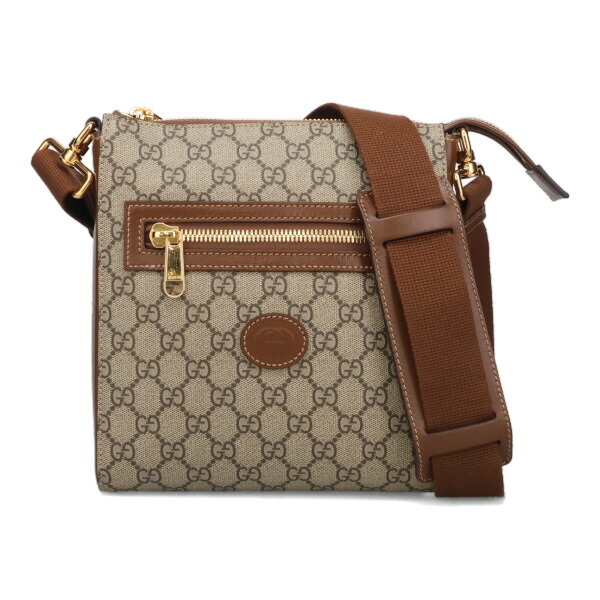 グッチ バッグ レディース GUCCI GGスプリーム メッセンジャーバッグ 681021 92THG 8563 ベージュ+ブラウン