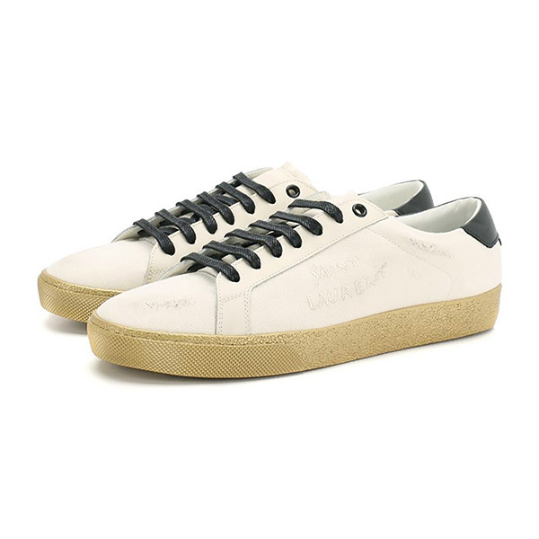 サンローラン パリ スニーカー レディース SAINT LAURENT PARIS 566211 GUPE0 9371 クリーム 38 25.0cm