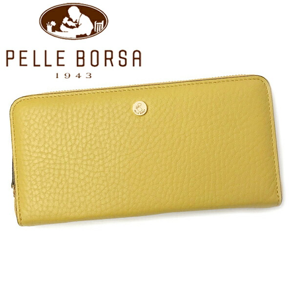 ペレボルサ 財布 レディース PELLE BORSA 長財布 マーノグッズ 4729-YE イエロー