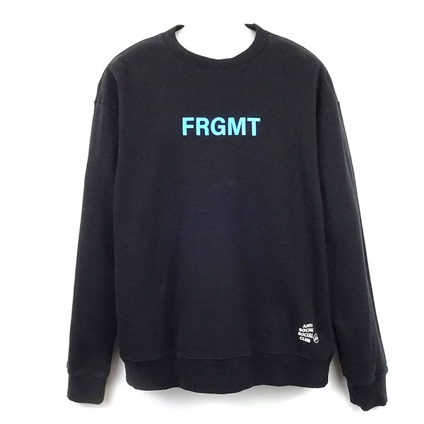 アンチソーシャルソーシャルクラブ x フラグメント スウェットシャツ ANTI SOCIAL SOCIAL CLUB ブラック/ブルー サイズL ASSC4