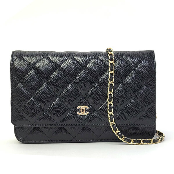 シャネル バッグ レディース CHANEL クラシック チェーンウォレット AP0250 Y01864 C3906 ブラック ゴールド金具 シャネルバッグ