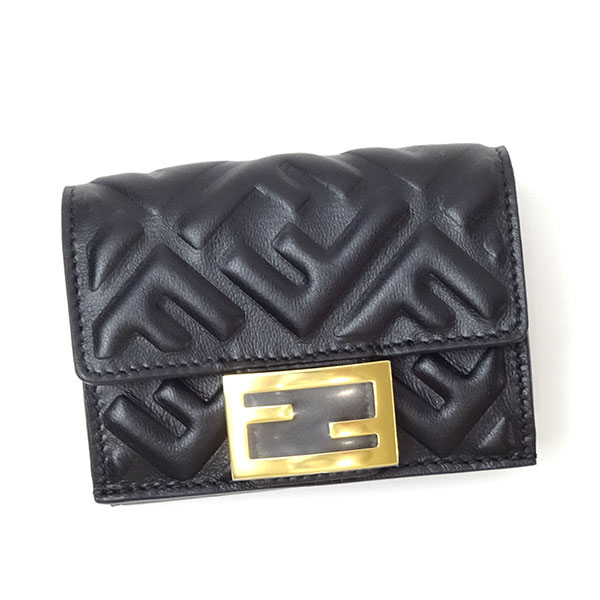 フェンディ 財布 レディース FENDI バゲット マイクロ 8M0395 AAJD F0KUR ブラック