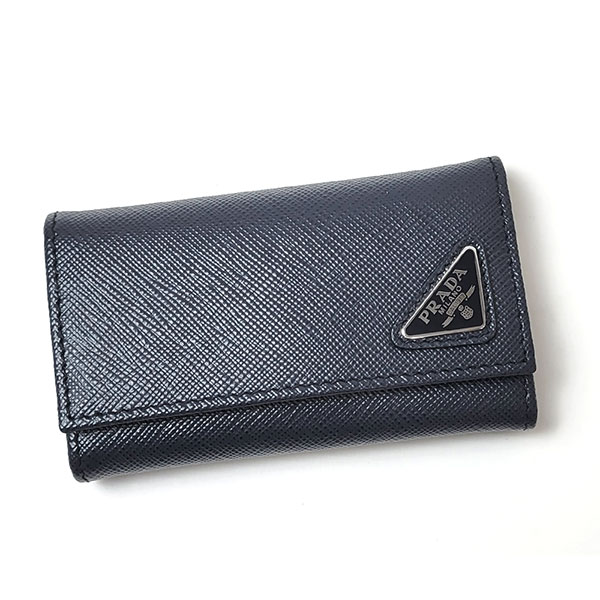 プラダ キーケース メンズ PRADA サフィアーノトライアングル 2PG222 QHH F0216 BALTICO ネイビー