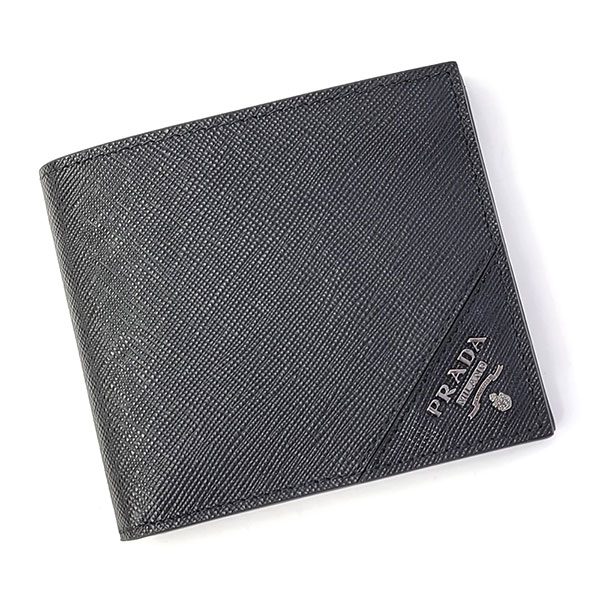 プラダ 財布 メンズ PRADA パース付きサフィアーノレザーウォレット 2MO738 QME ブラック