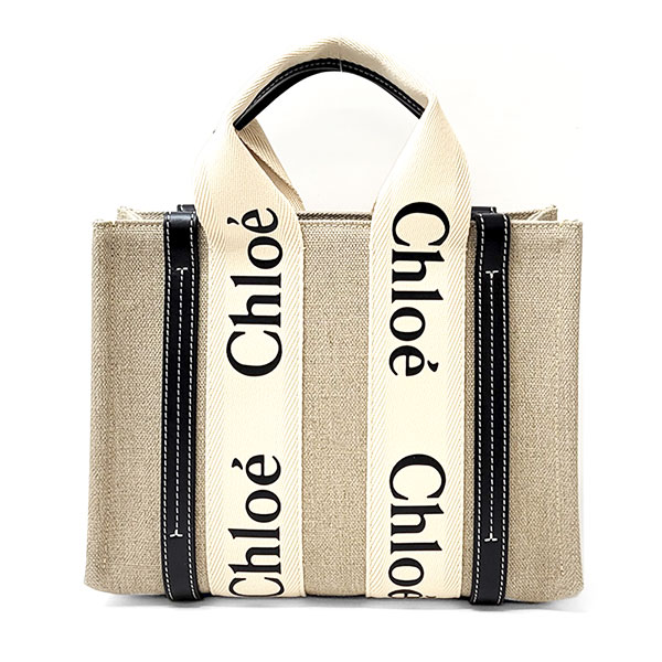 クロエ バッグ レディース Chloe WOODY スモールトート CHC22AS397 I26 91J ホワイト+ブルー