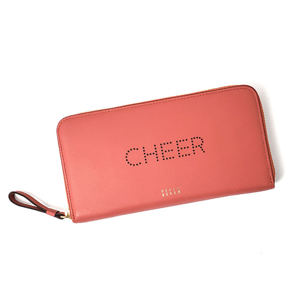 ペレボルサ 財布 レディース PELLE BORSA プレイフル コンパクトラウンド長財布 4864 SP サーモンピンク