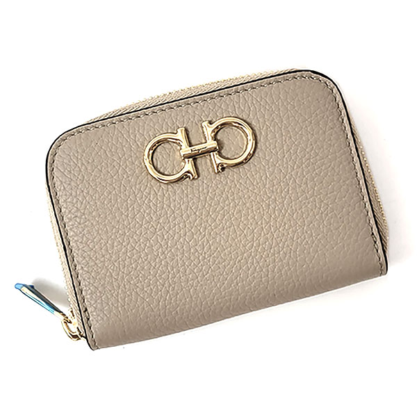 フェラガモ 小銭入れ レディース FERRAGAMO ガンチーニ 220406 DAINO ベージュ