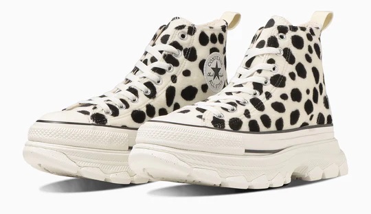 【数量限定】【CONVERSE】ALL STAR  (R) TREKWAVE ANIMALFUR HI 1SD724 ダルメシアン コンバース オールスター (R) トレックウエーブ アニマルファー HI ハイカット カジュアル  レディース 大人靴 動物柄
