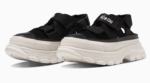 【SALE】【CONVERSE】ALL STAR (R) TREKWAVE SANDAL OX 1SD841 BLACK コンバース オールスター (R) トレックウエーブ サンダル OX ブラック オールスター メンズ レディース スニーカーサンダル 厚底 黒色