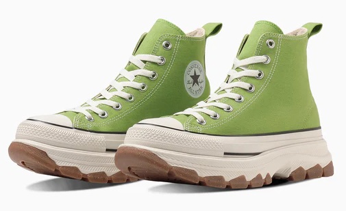 【数量限定】【CONVERSE】ALL STAR (R) TREKWAVE HI 1SE007 LIGHTGREEN コンバース オールスター (R) トレックウエーブ HI ライトグリーン スニーカー オールスター メンズ レディース ハイカット 厚底 黄緑