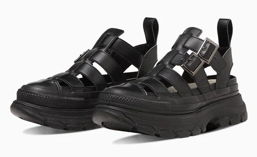 【SALE】【CONVERSE】1SE014 ALL STAR (R) TREKWAVE GLADIATOR OX BLACK コンバース オールスター (R) トレックウエーブ グラディエーター OX ブラック メンズ レディース スニーカーサンダル 厚底 黒色