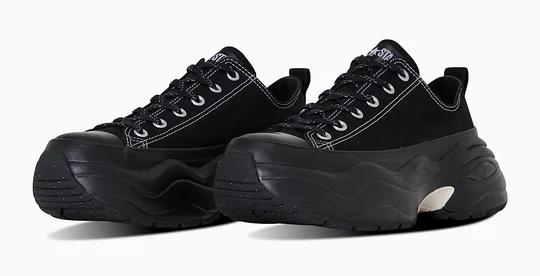 【CONVERSE】ALL STAR (R) SURGETRAINER OX BLACK/BLACK コンバース オールスター (R) サージトレーナー ブラック/ブラック スニーカー メンズ レディース  ローカット 厚底