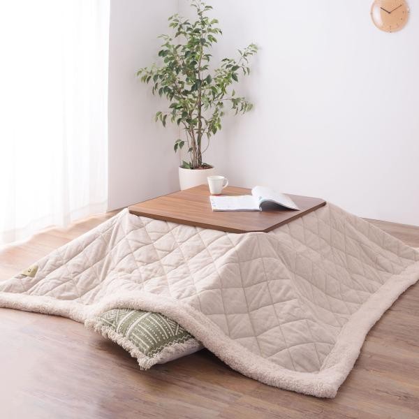 こたつ布団 こたつ掛け布団 薄掛け ツイード おしゃれ 正方形 190×190(天板80×80cm以下) ボア 裏面フリース コタツ布団 コタツ かけぶとん 薄め ID012