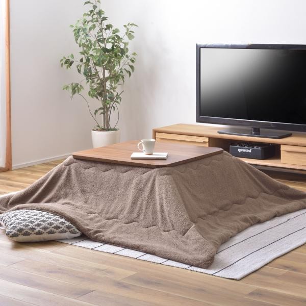 薄掛け こたつ布団 正方形 190×190cm(80×80天板対応) こたつ掛け布団 コタツ布団 こたつ用品 コタツ 薄め 北欧 可愛い かわいい 一人暮らし ID012