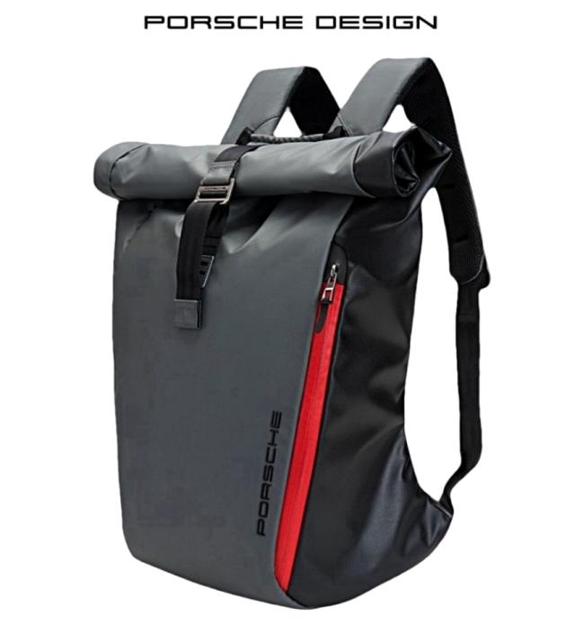 ポルシェ バックパック 純正 リュックサック バッグ メッシュバックパック 撥水 大容量 軽量 縦型 PORSCHE オリジナル アウトドア レジャー グレー 大容量