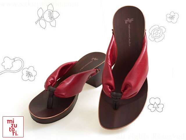 下駄「シフォンカーフ」(KCL-05) mizutori レディース 和柄 和風 みずとり ミズトリ 送料無料 日本製 履物 夏[mij_g][mij]