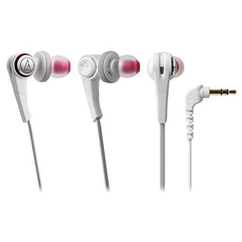オーディオテクニカ SOLID BASS インナーイヤーヘッドホン ホワイト ATH-CK(中古品)