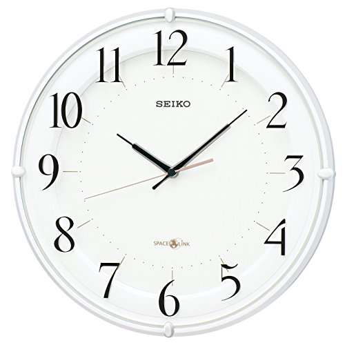セイコー クロック 掛け時計 衛星 電波 アナログ SPACE LINK スペースリン (中古品)