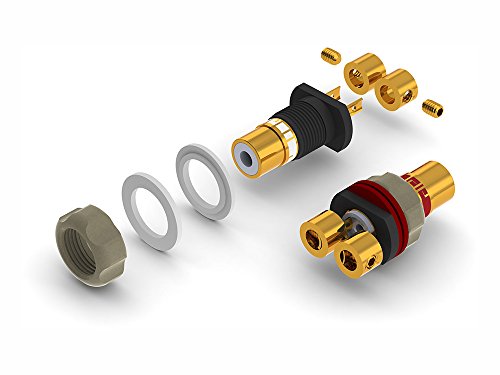 aeco RCA Jack ARJ-4045G, 2pcs/1set, Gold Plating, Vacuum bag(未使用の新古品)