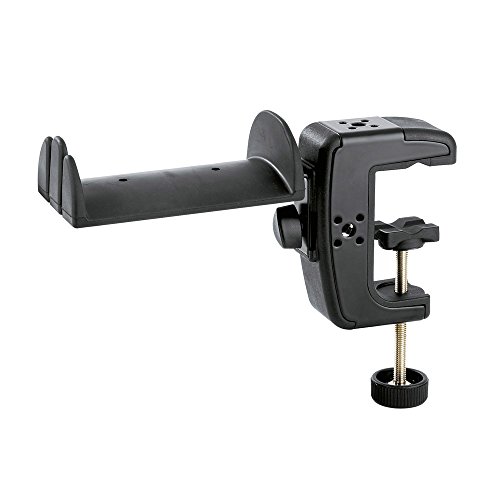 K&M ヘッドフォンホルダー 4方向可変クランプ付き 【16085】 カラー:ブラッ(中古品)