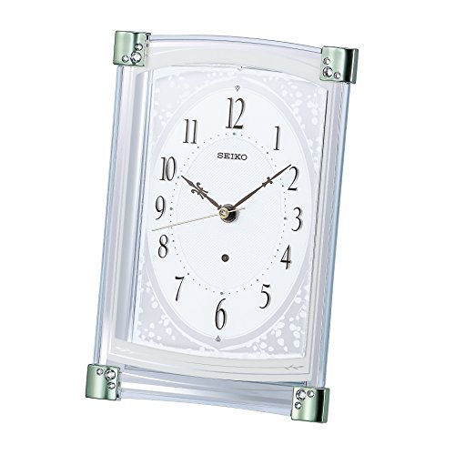SEIKO CLOCK (セイコークロック) 置き時計 電波 アナログ 薄緑 BZ360M(中古品)
