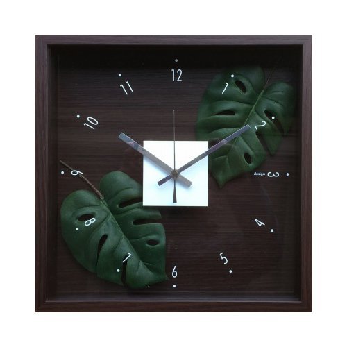 伸和(SHINWA) 掛け時計 ブラウン サイズ:幅32.8×奥行き5.7×高さ32.8(cm)(中古品)