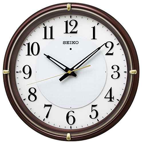 セイコー クロック 掛け時計 自動点灯 電波 アナログ 夜でも見える ファイ (未使用の新古品)