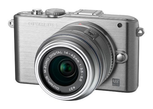 OLYMPUS ミラーレス一眼 PEN Lite E-PL3 レンズキット シルバー E-PL3 LKIT(中古品)