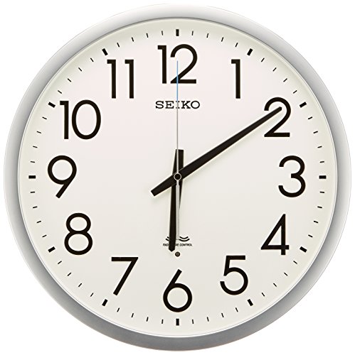 セイコー クロック 掛け時計 電波 アナログ オフィスタイプ 銀色 KS265S SE(未使用の新古品)