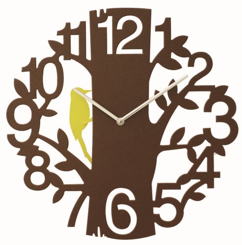 インターフォルム(INTERFORM INC.) 掛け時計 PICUS ピークス キツツキが動 (中古品)