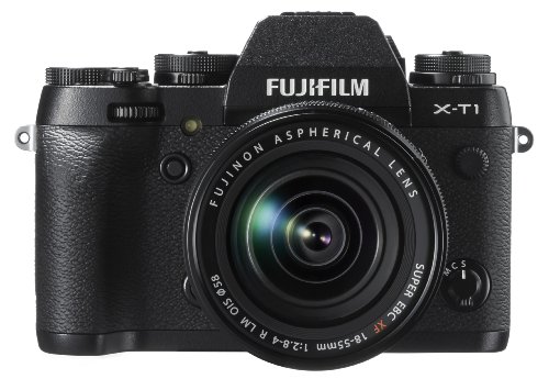 FUJIFILM ミラーレス一眼 X-T1 レンズキット ブラック F X-T1B/1855KIT(中古品)