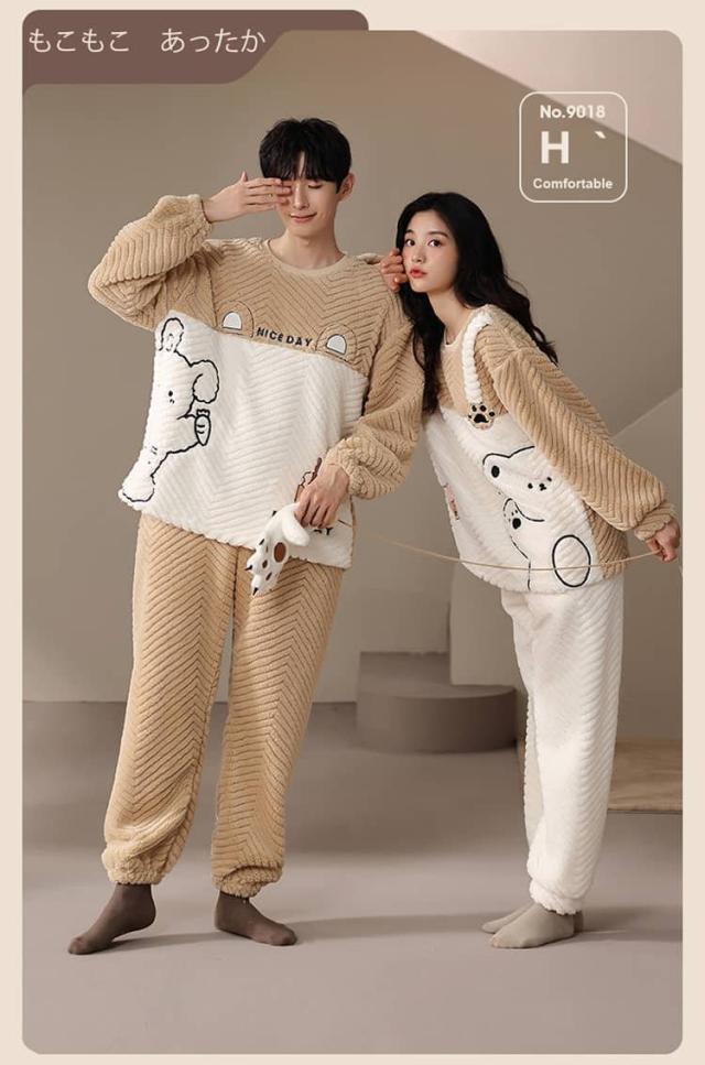 ルームウェア 裏起毛 冬 パジャマ ペア カップル お揃い パジャマ ペアパジャマ カップルパジャマ 可愛い 上下 ペアルック 部屋着 お祝い プレゼント セット レディース メンズ 寝巻き 防寒 彼女 彼氏 夫婦 記念日