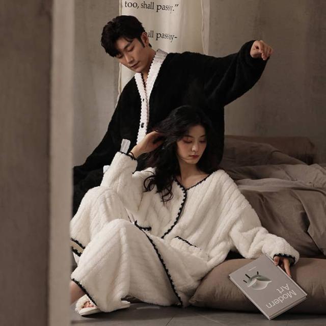 ルームウェア 冬 ペアパジャマ 部屋着 セット ふわふわ ペア カップル パジャマ お揃い カップルパジャマ 裏起毛 寝巻き レディース パジャマ メンズパジャマ ペアルック ナイトウェア 韓国風 プレゼント 記念日