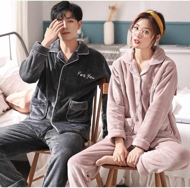 ペアルック 部屋着 冬 ペアパジャマ 裏起毛 ルームウェア ペア 前開き セット カップル ペア パジャマ 冬 お揃い 記念日 恋人 夫婦 結婚お祝い プレゼント冬物 ルームウェア ペア2点セット 裏起毛 防寒