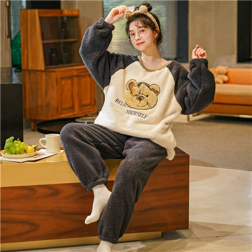 ペアパジャマ 冬 カップル ペア ルームウェア 上下 セット ペア